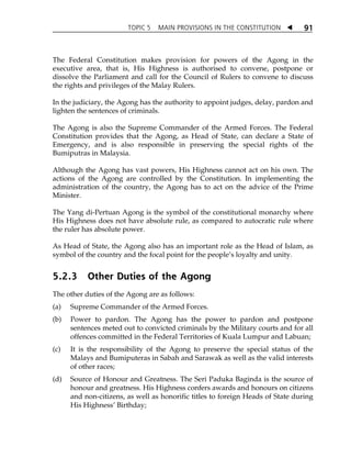 Topic 5 main provisions in the constitution | PDF