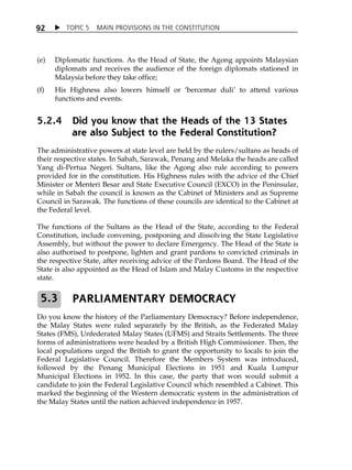 Topic 5 main provisions in the constitution | PDF