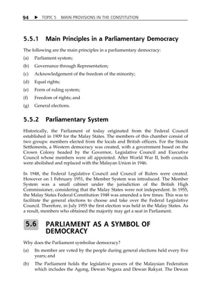Topic 5 main provisions in the constitution | PDF