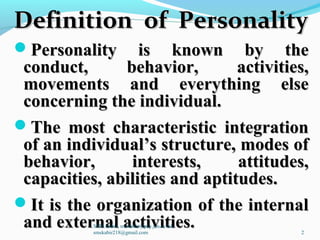 Personality and Job Behavior | PPT