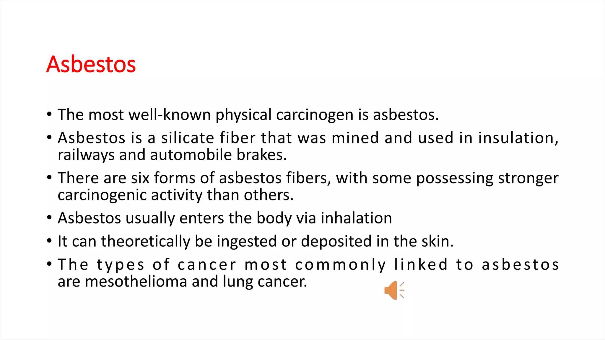 Topic 5 physical and chemical carcinogens | PDF