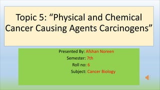 Cancer And Carcinogens Ppt