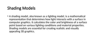 Topic5_Shading Models in computer graphics .pptx