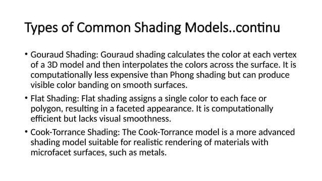 Topic5_Shading Models in computer graphics .pptx