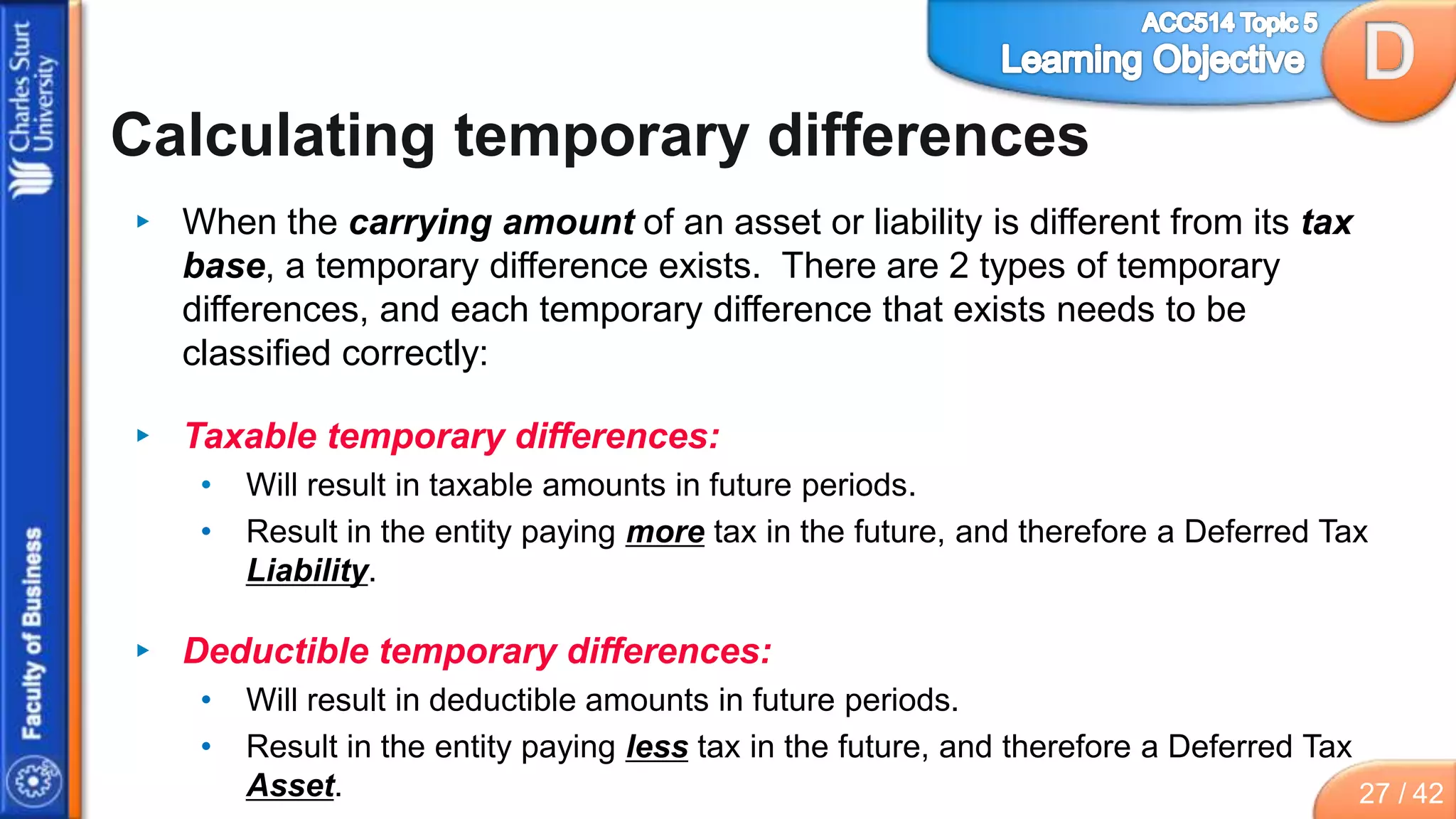 Topic 5 slides accounting for income tax | PPTX