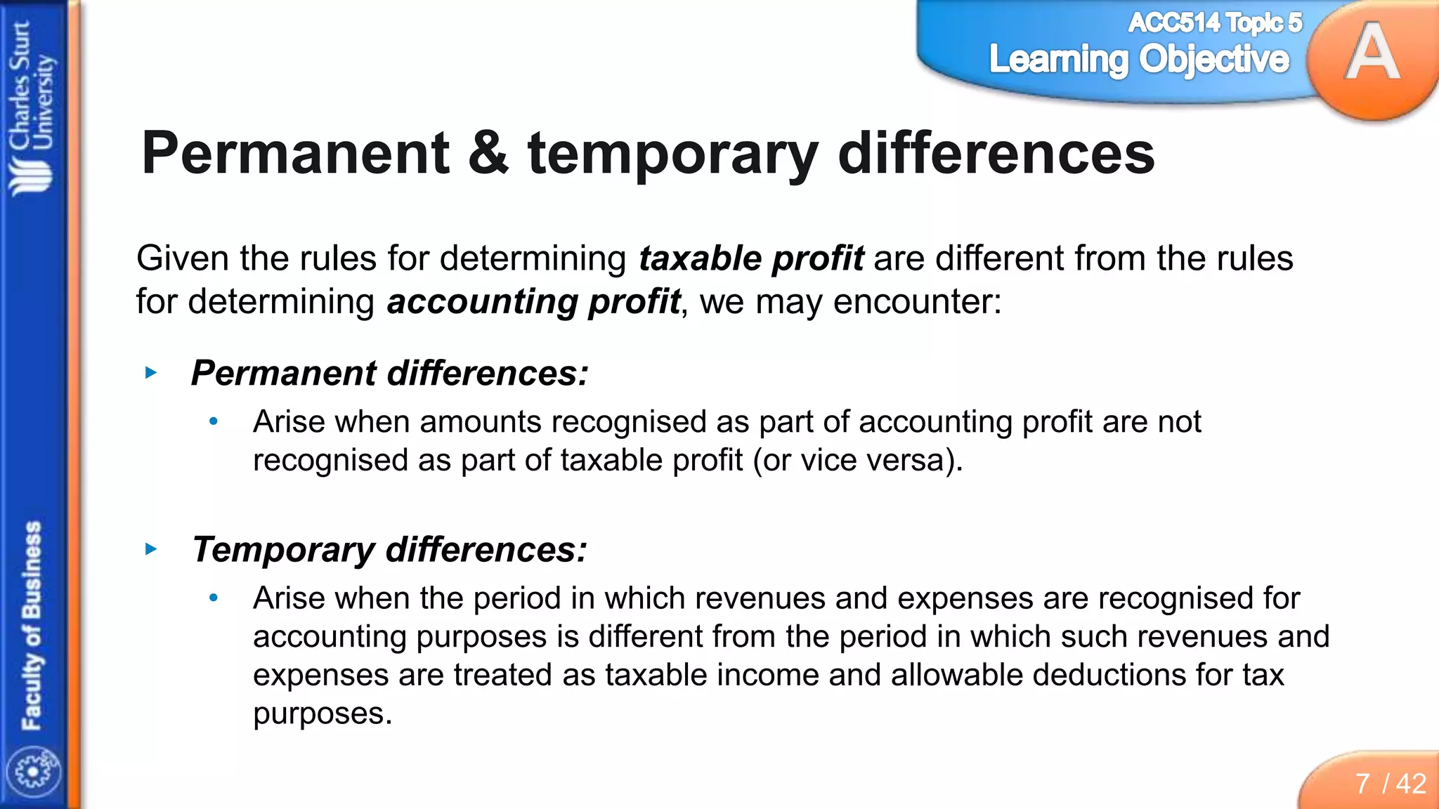 Topic 5 slides accounting for income tax | PPTX