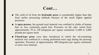 Extraction Methods fats and oils food tech | PPTX | Cooking | Food & Drink