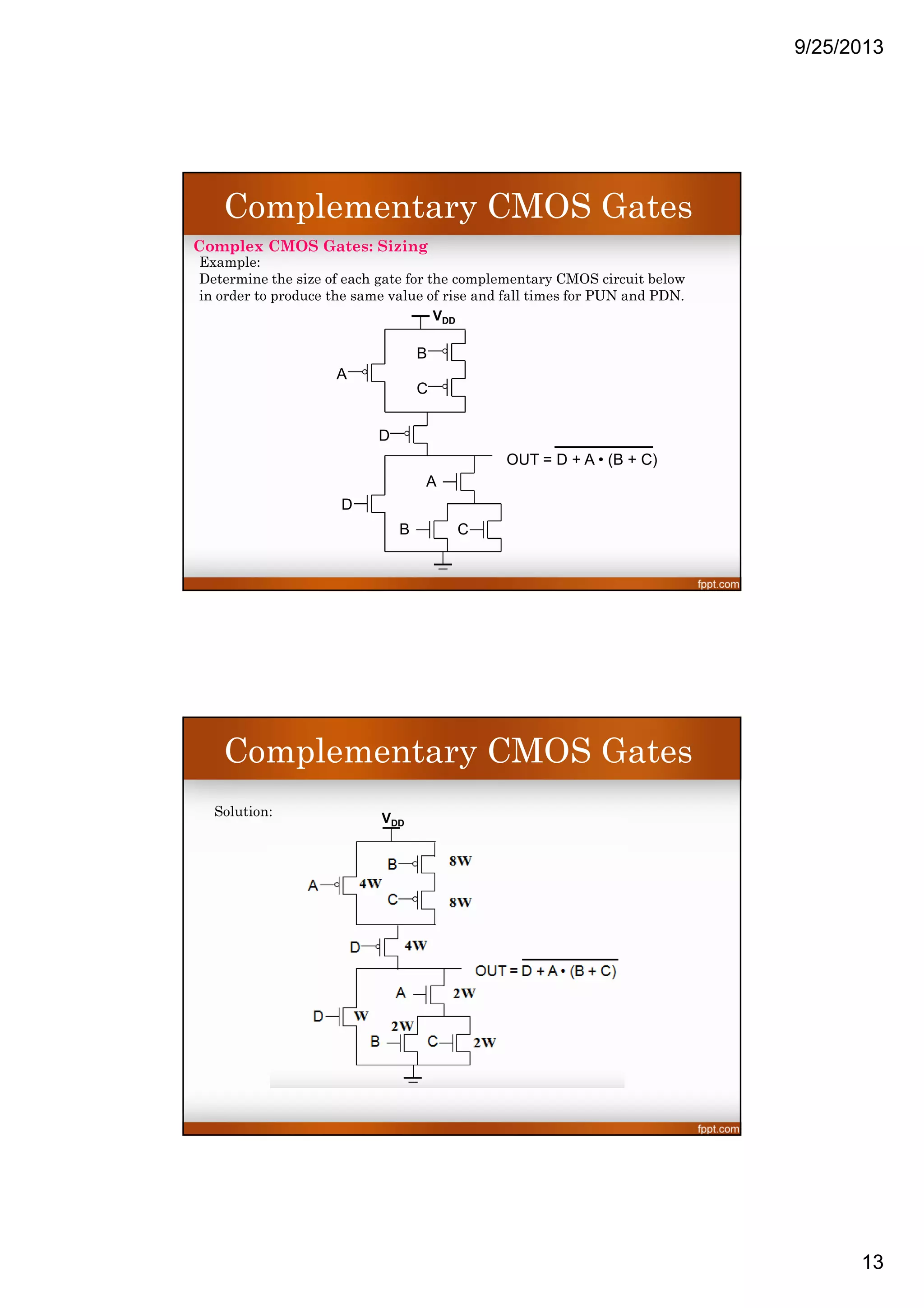 CMOS Topic 6 -_designing_combinational_logic_circuits | PDF