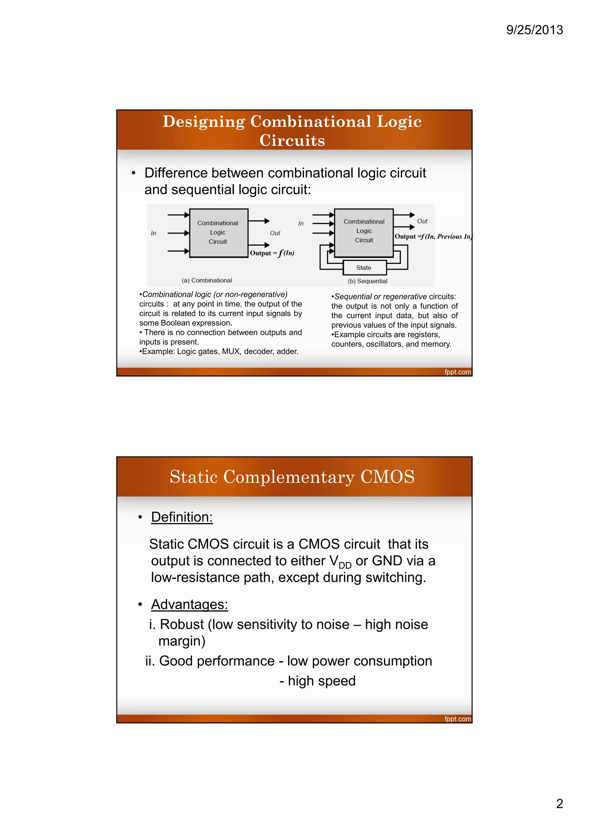 CMOS Topic 6 -_designing_combinational_logic_circuits | PDF