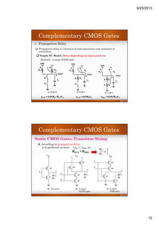 CMOS Topic 6 -_designing_combinational_logic_circuits | PDF