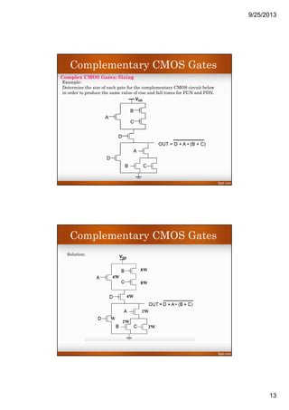 CMOS Topic 6 -_designing_combinational_logic_circuits | PDF