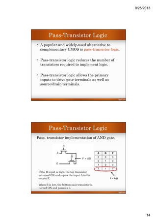 CMOS Topic 6 -_designing_combinational_logic_circuits | PDF