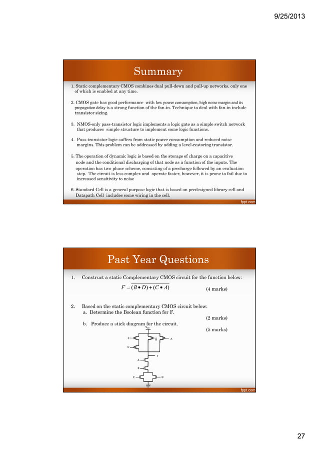 CMOS Topic 6 -_designing_combinational_logic_circuits | PDF