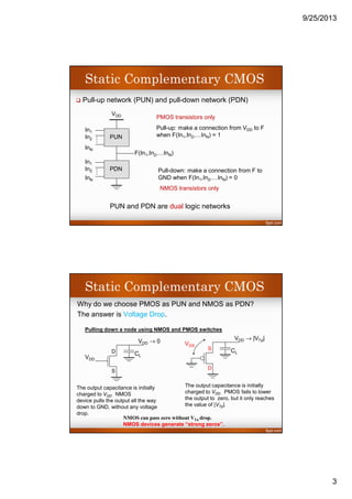 CMOS Topic 6 -_designing_combinational_logic_circuits | PDF