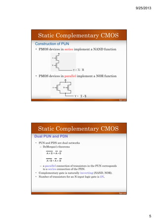 CMOS Topic 6 -_designing_combinational_logic_circuits | PDF