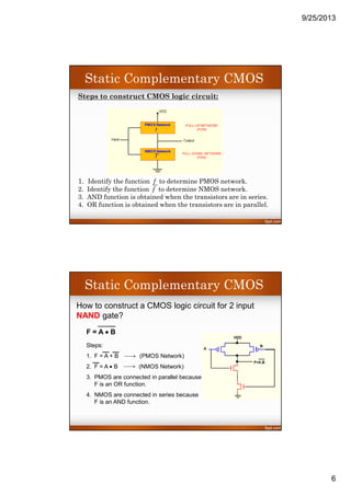 CMOS Topic 6 -_designing_combinational_logic_circuits | PDF
