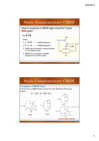 CMOS Topic 6 -_designing_combinational_logic_circuits | PDF