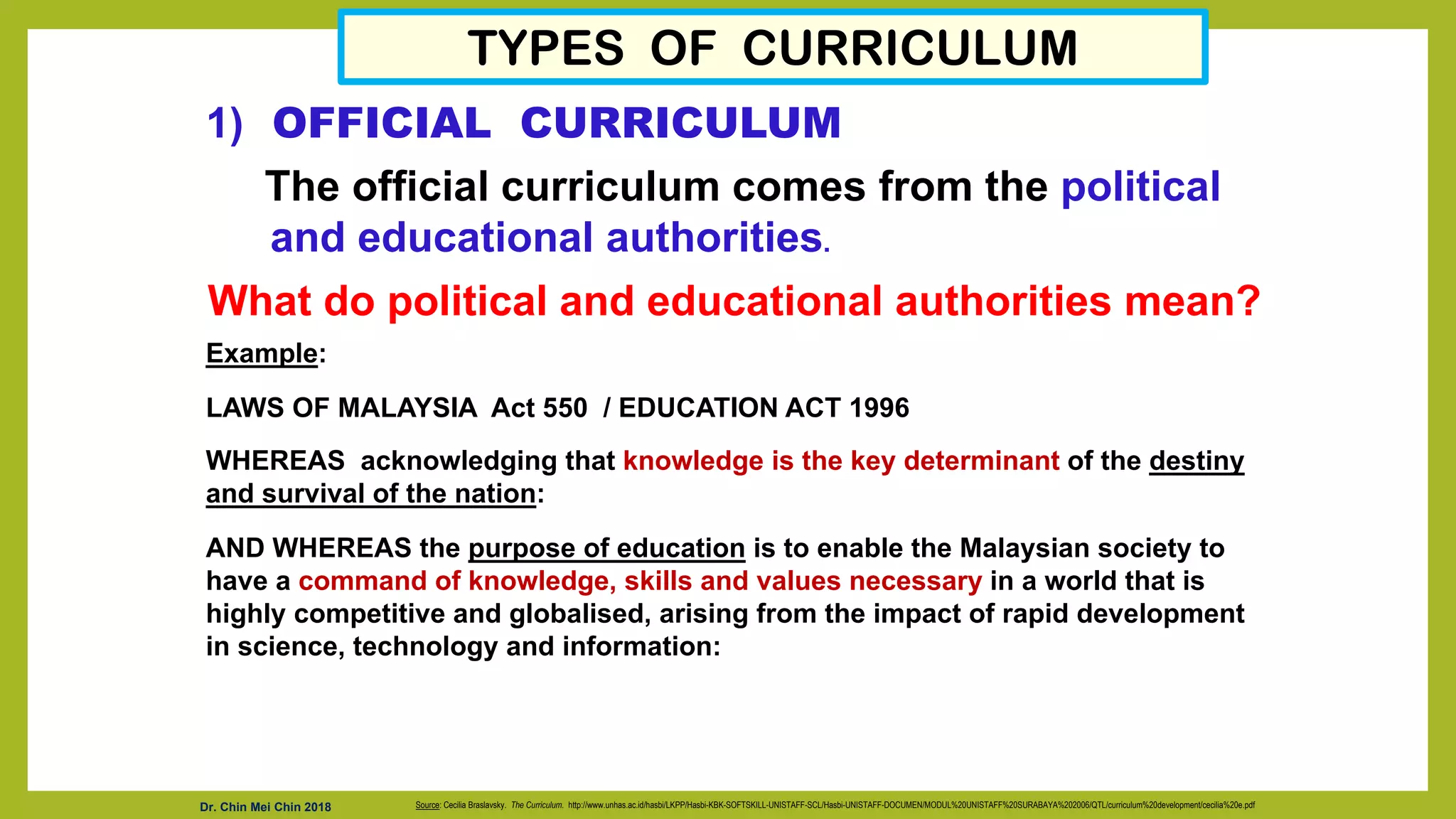 Types of Curriculum | PDF