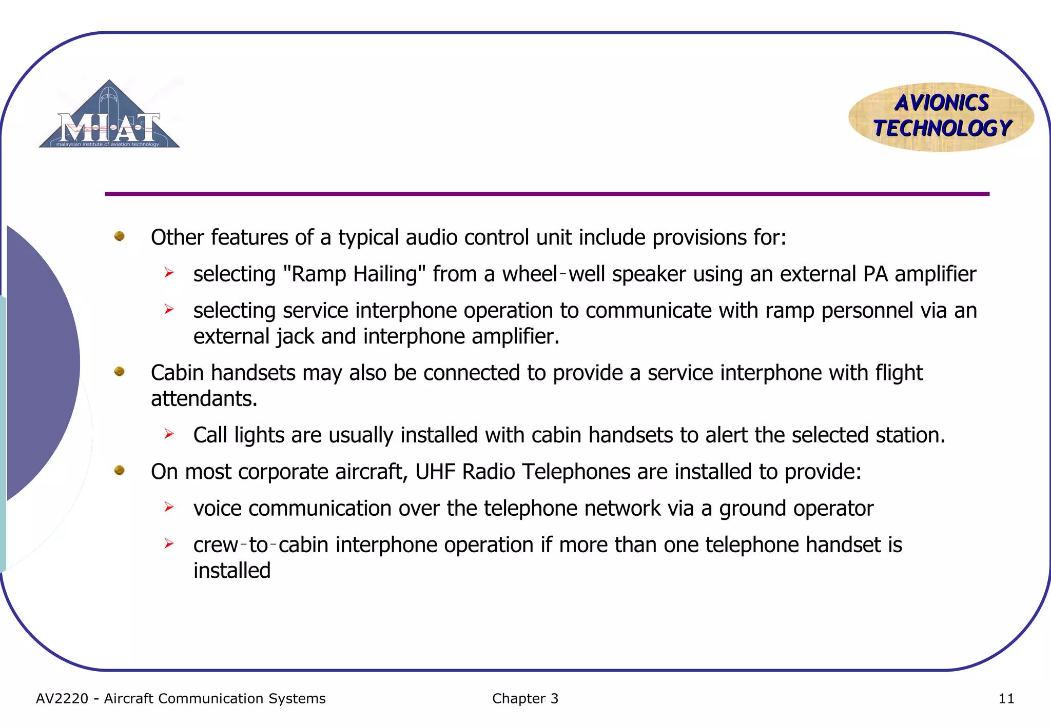 Aircraft Communication Topic 6 pa system | PDF