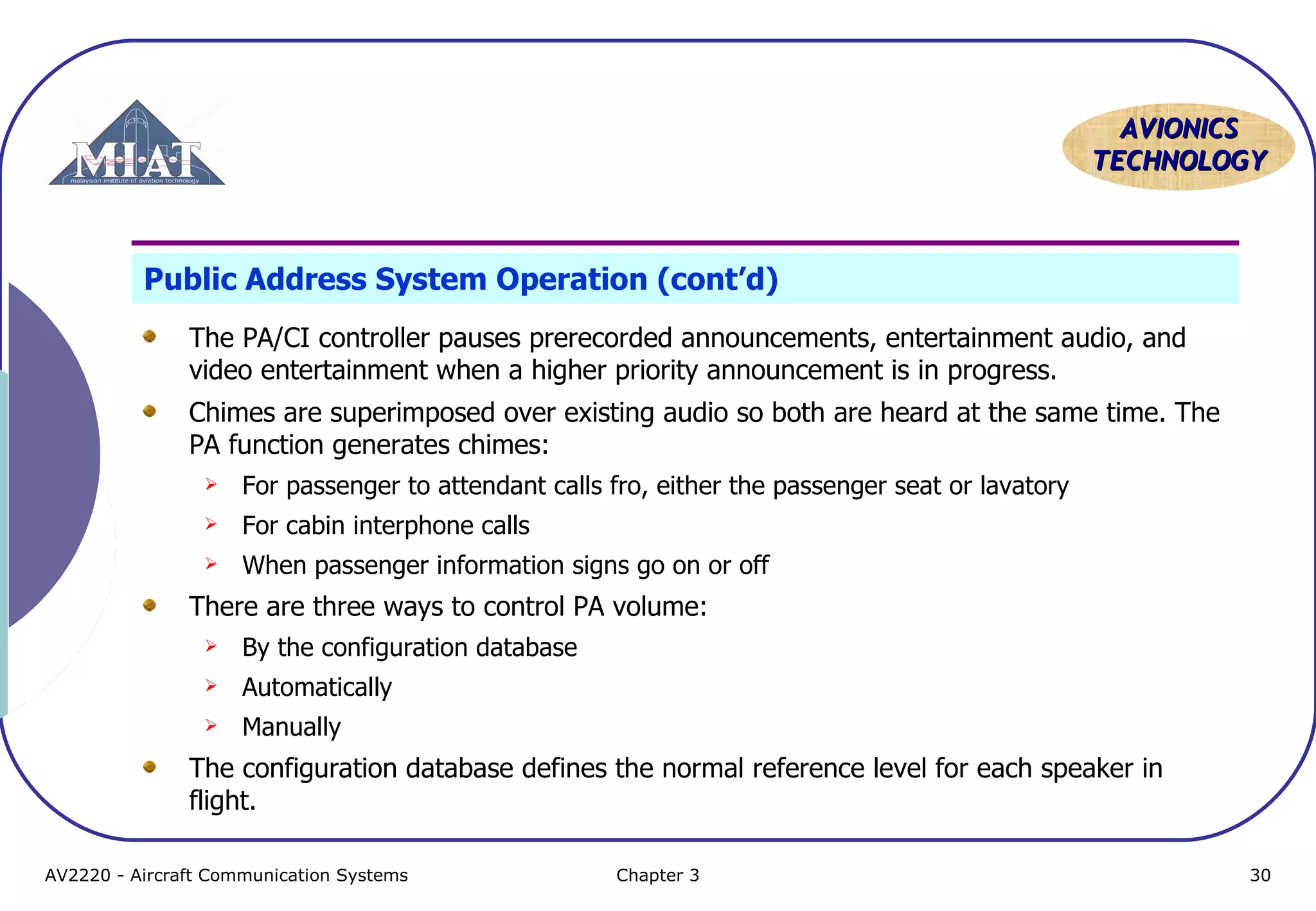 Aircraft Communication Topic 6 pa system | PDF