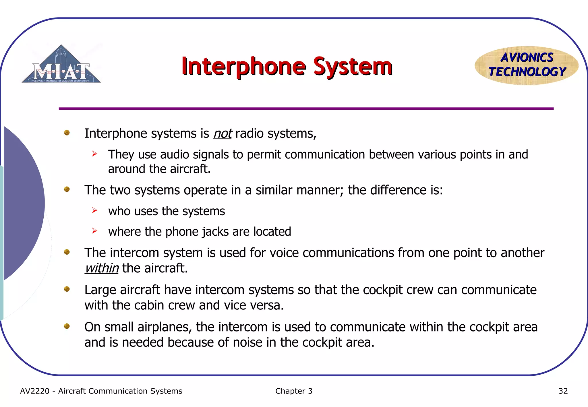 Aircraft Communication Topic 6 pa system | PDF