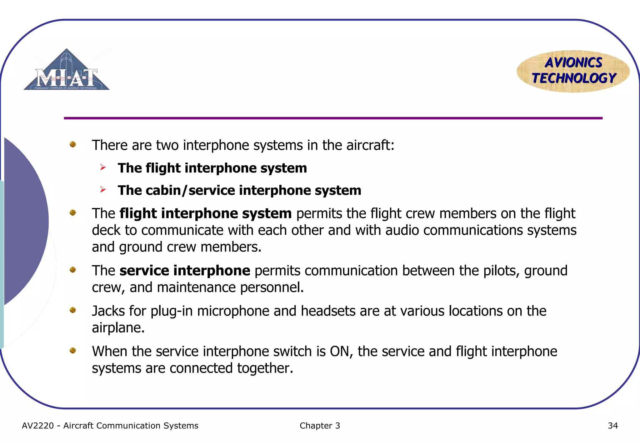 Aircraft Communication Topic 6 pa system | PDF