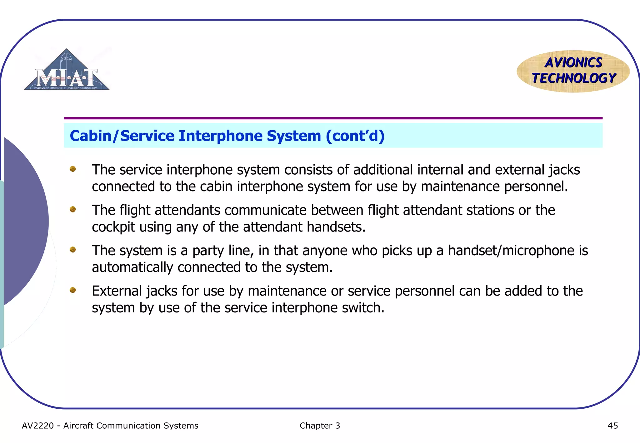Aircraft Communication Topic 6 pa system | PDF