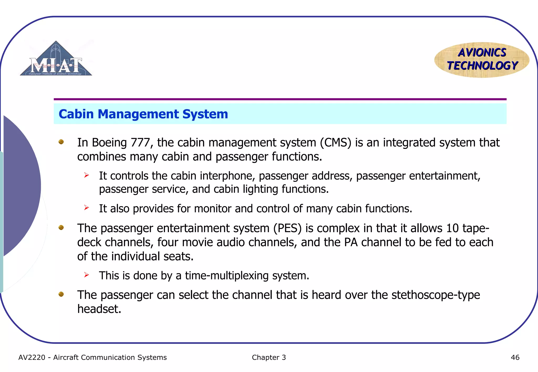 Aircraft Communication Topic 6 pa system | PDF