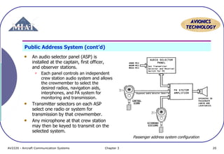 Aircraft Communication Topic 6 pa system | PDF