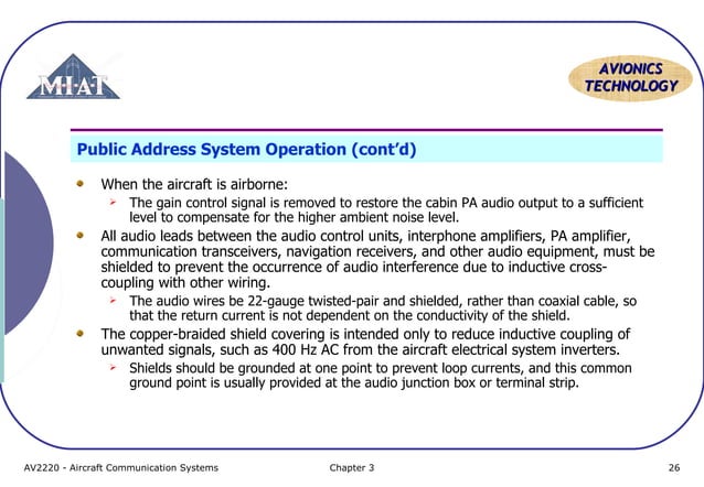 Aircraft Communication Topic 6 pa system | PDF