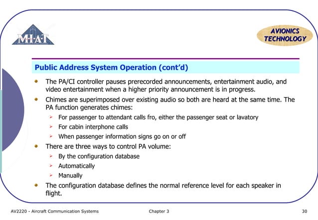 Aircraft Communication Topic 6 pa system | PDF