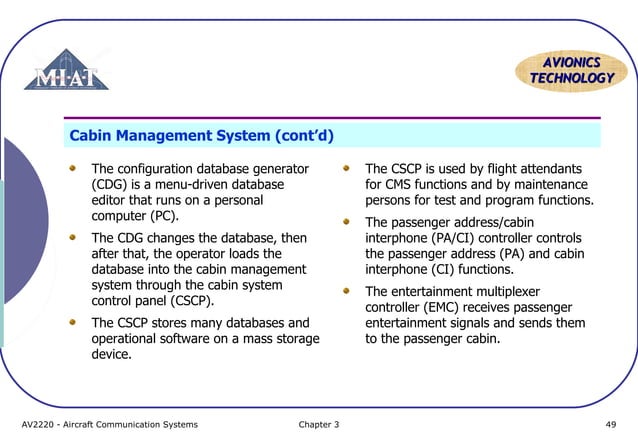 Aircraft Communication Topic 6 pa system | PDF