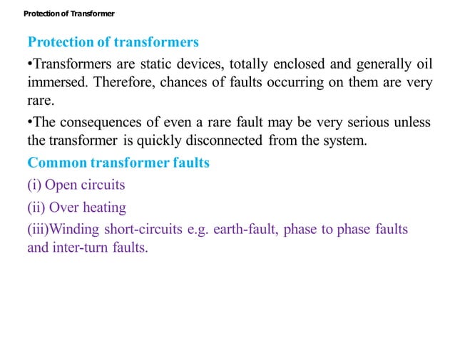 TOPIC 6- Transformer Protection.pptx