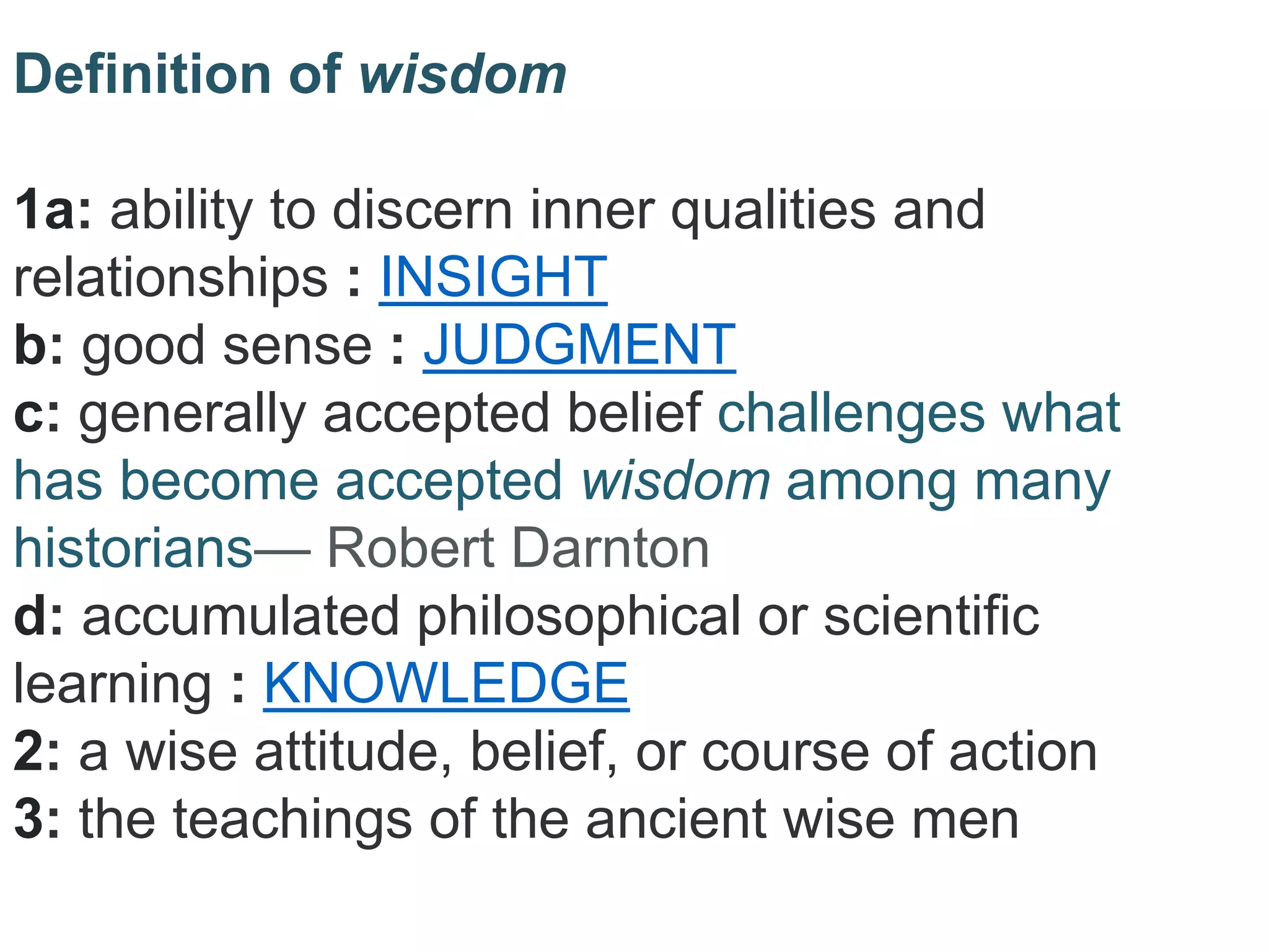 Topic 6 wisdom and truth | PDF