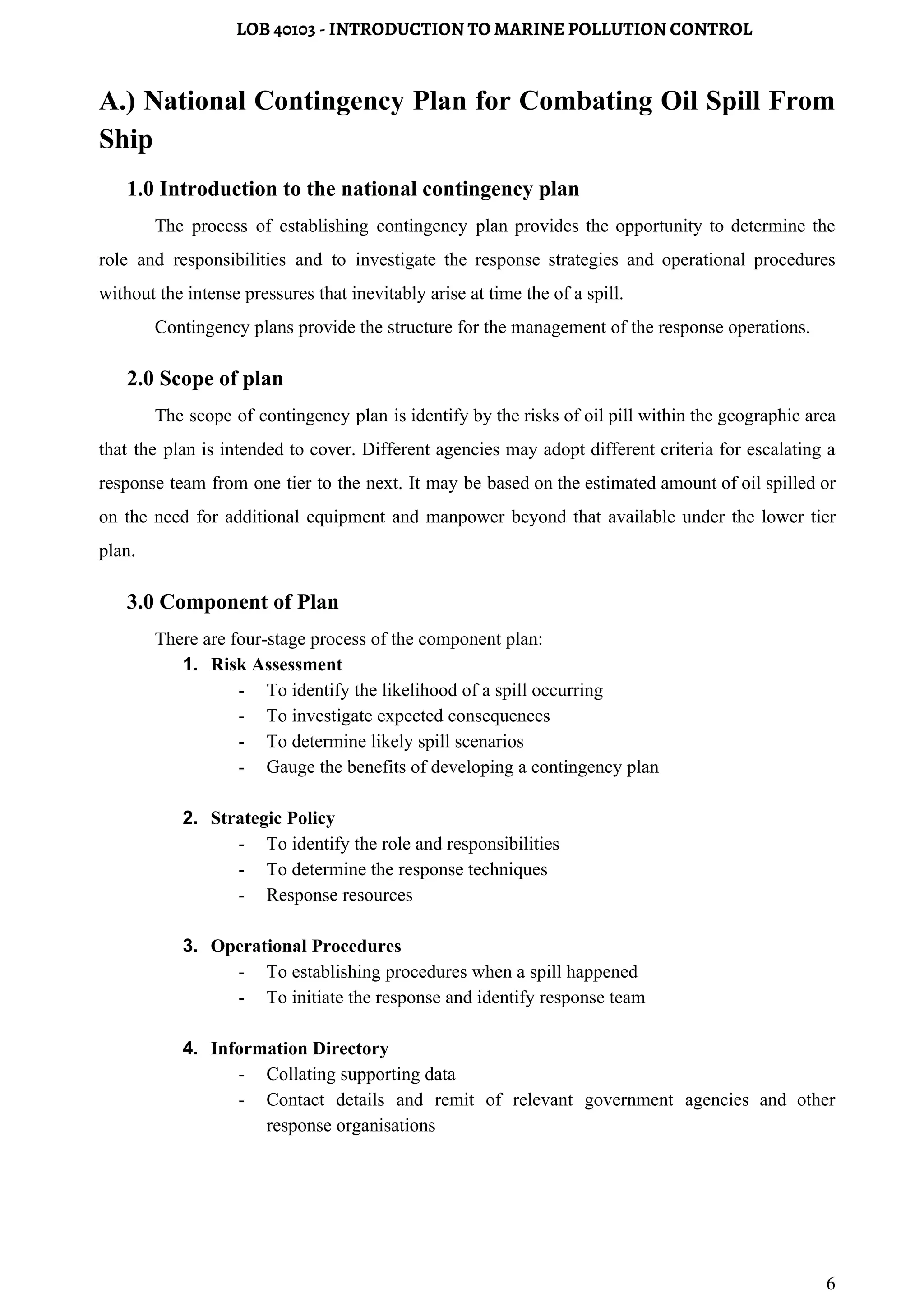 Oil Spill Clean up Operation | PDF