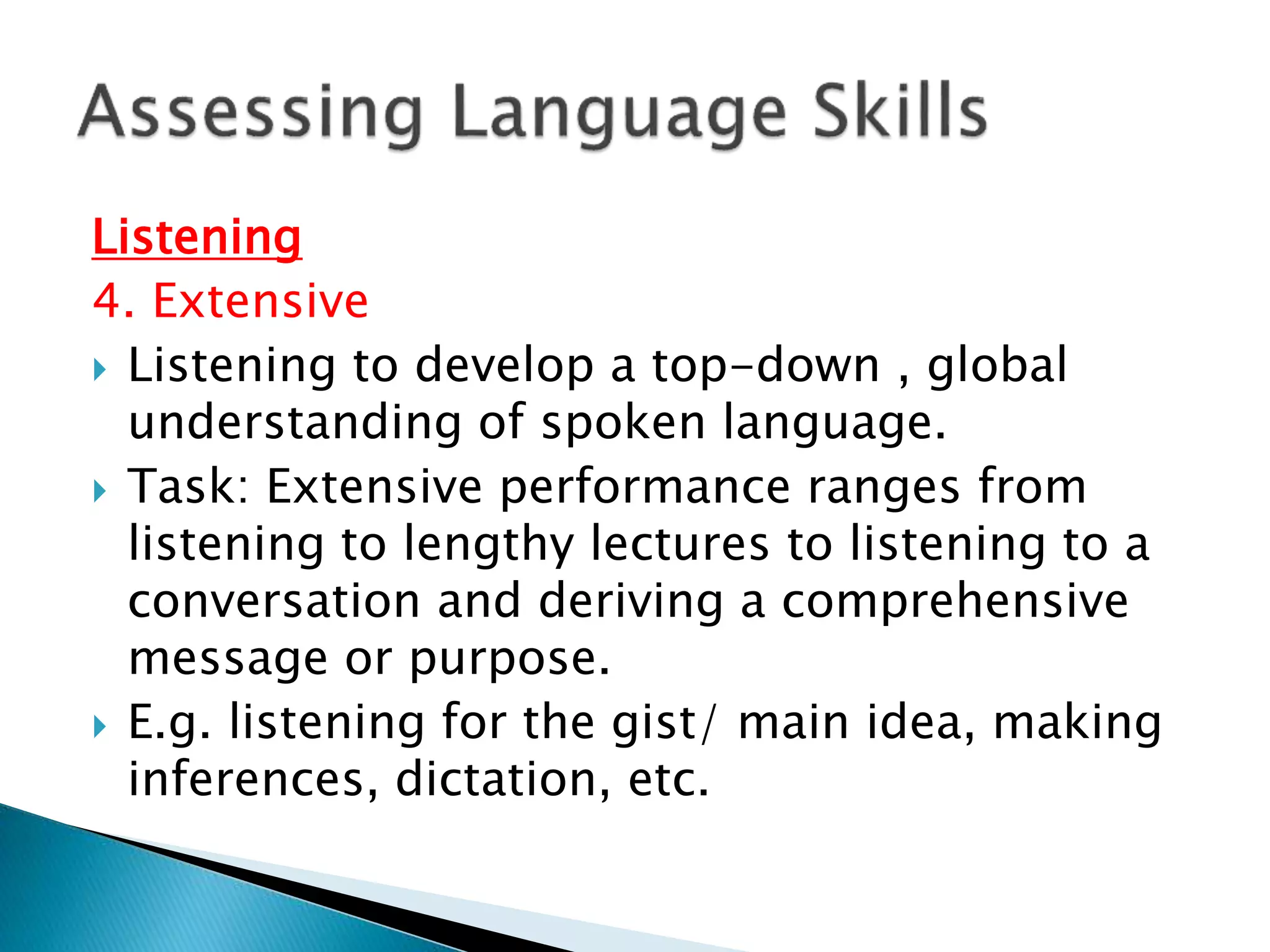 Topic 6 Assessing Language Skills and Content | PPTX