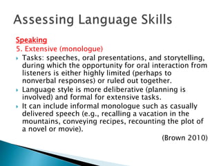 Topic 6 Assessing Language Skills and Content | PPTX