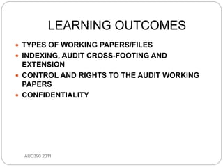 Topic 6 audit documentation | PPTX