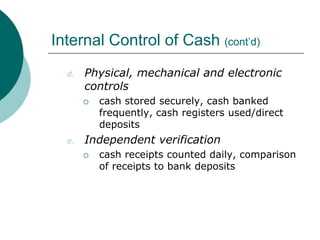 Topic 6 Cash | PPT