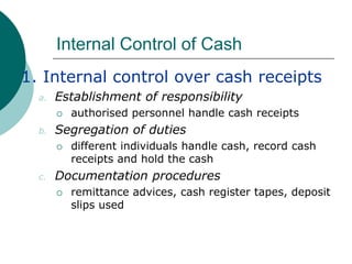 Topic 6 Cash | PPT