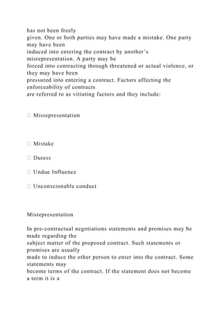 Topic 6 – Contract Law – Capacity, Consent and Illegality .docx ...