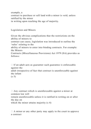 Topic 6 – Contract Law – Capacity, Consent and Illegality .docx