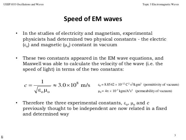 Topic 6 EM waves