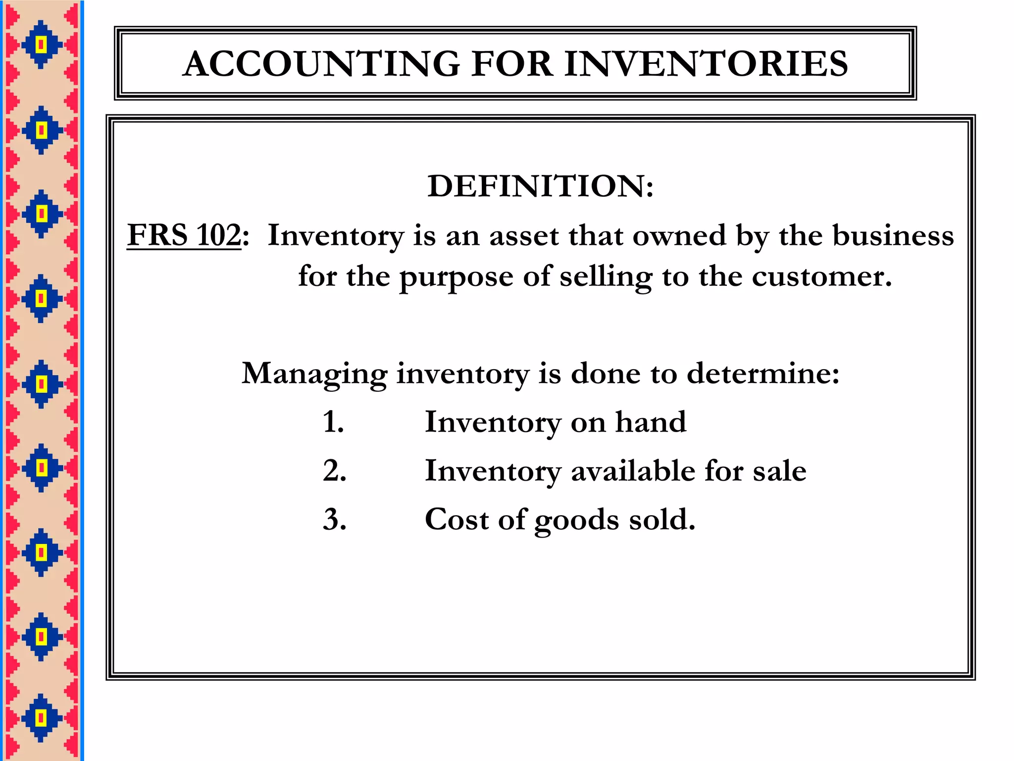 Topic 6 Inventory | PPTX | Stocks and Bonds | Personal Investing