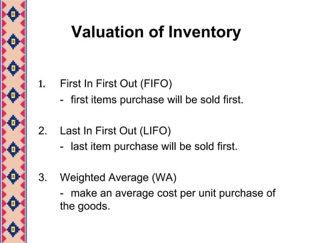 Topic 6 Inventory | PPTX | Stocks and Bonds | Personal Investing