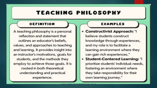 Philosophy of teaching and teaching style.pptx
