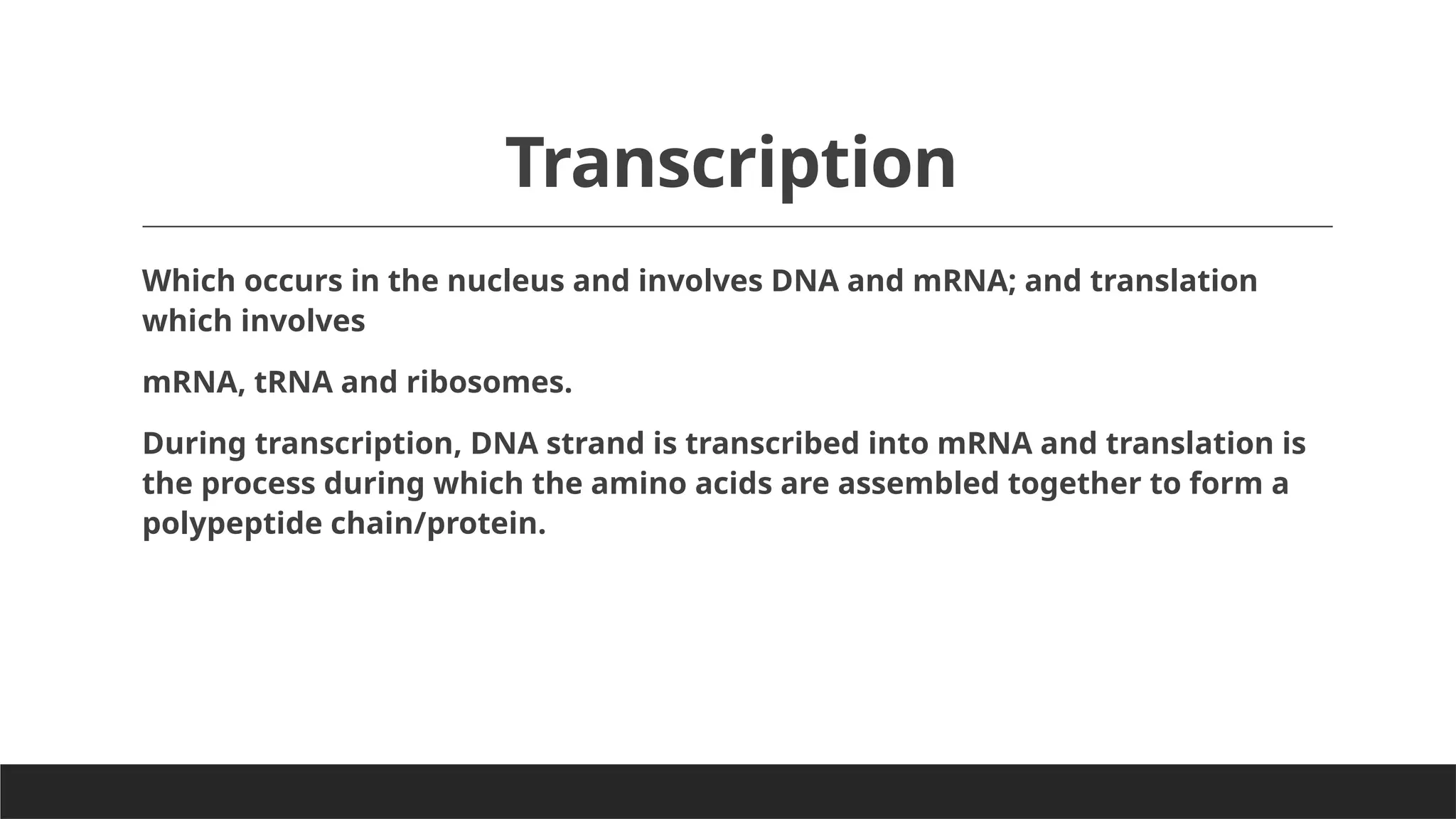 Topic 6 Protein Synthesis biology a level | PPTX
