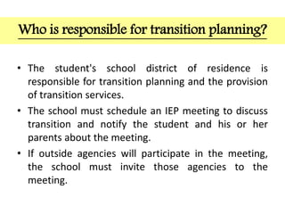 Topic 6 transition support for special needs students | PPTX