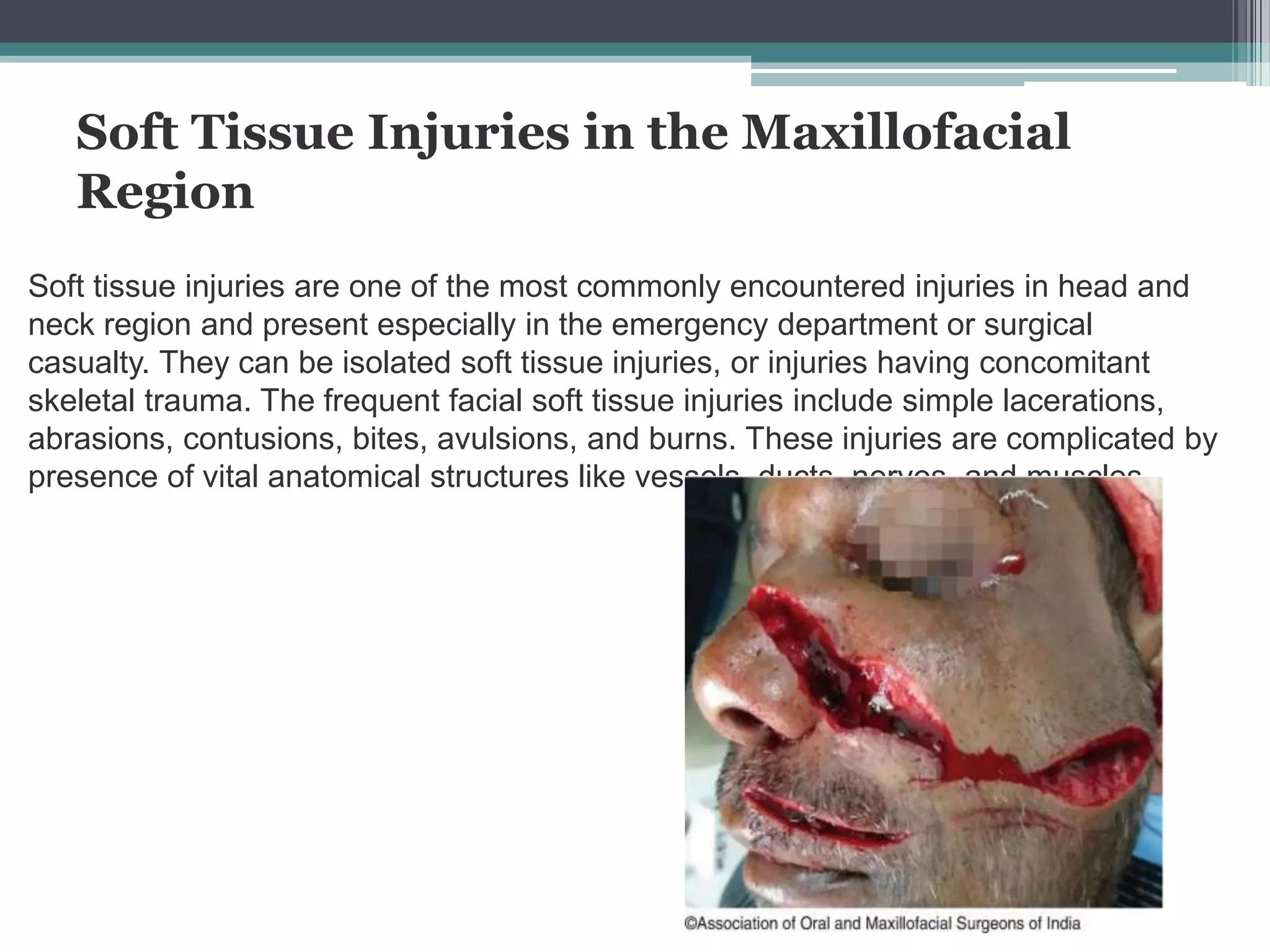 Traumatology of the maxillofacial region. Soft tissue injuries of the ...