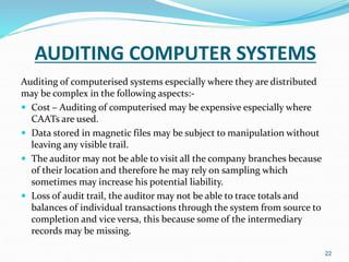 ETHICS FRAUD AND INTERNAL CONTROL AND AUDITING COMPUTERIZED FINANCIAL SYSSTEMS Topic 7.ppt